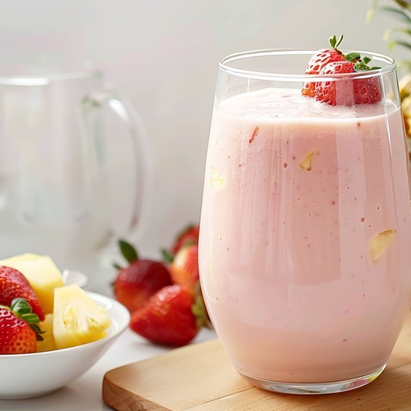 Smoothie ananas, fraise et collagène